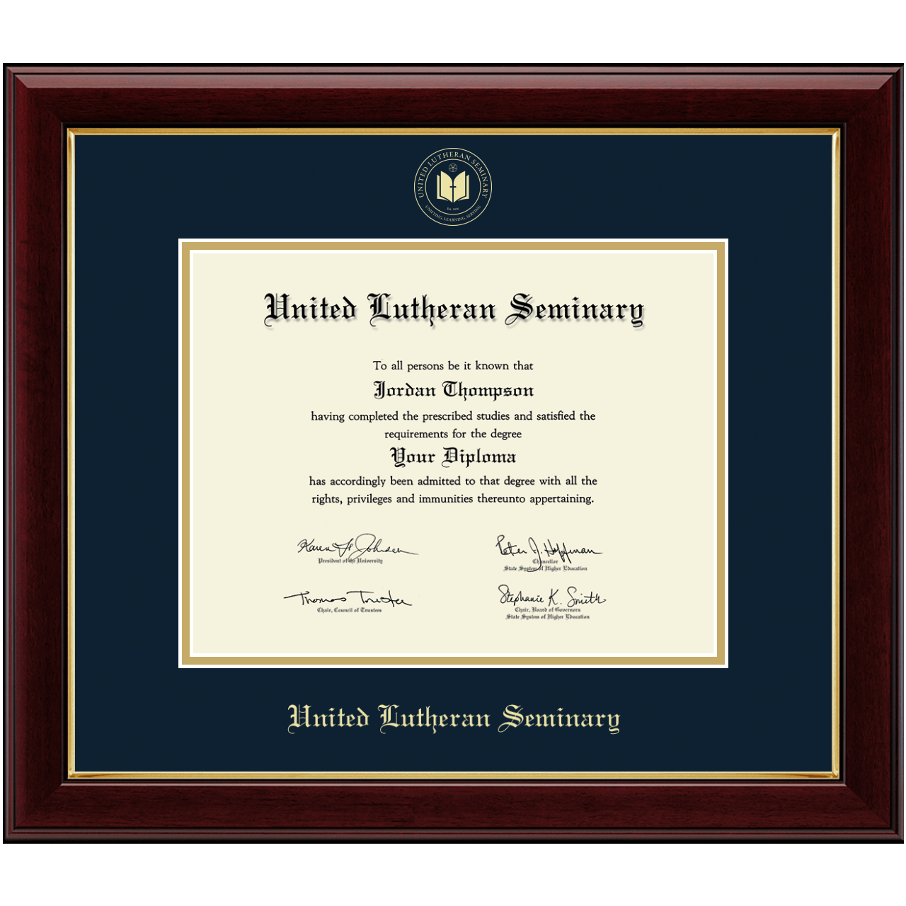Gold Embossed Diploma Frame in Gallery United Lutheran Seminary - Item ...