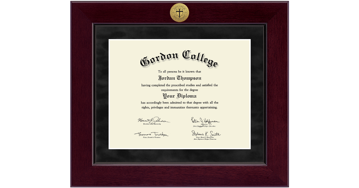 Millennium Gold Engraved Diploma Frame in Cordova Gordon College in ...