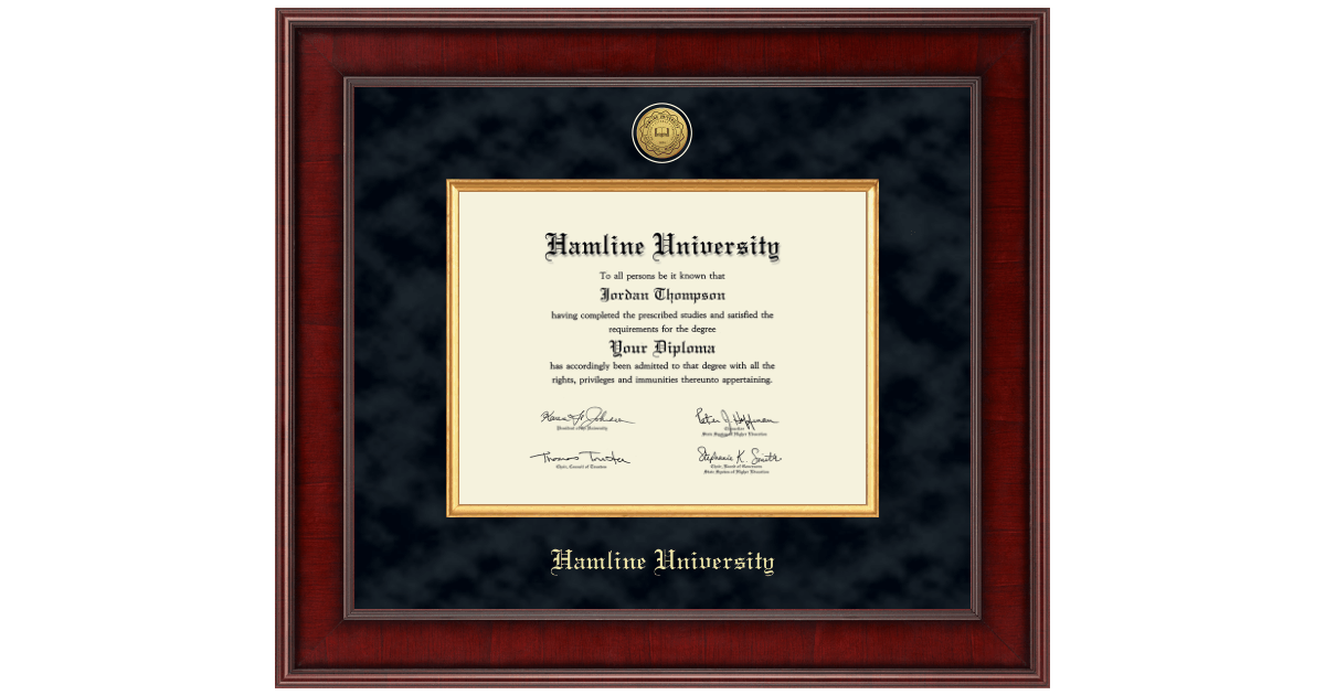 Presidential Gold Engraved Diploma Frame in Jefferson Hamline ...
