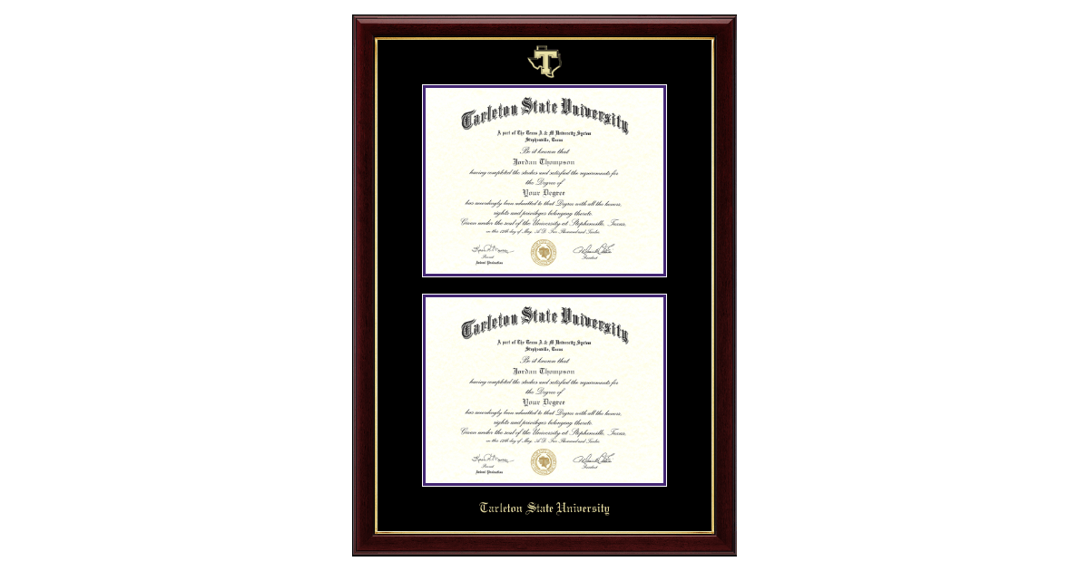 Double Diploma Frame in Gallery Tarleton State University - Item #366057