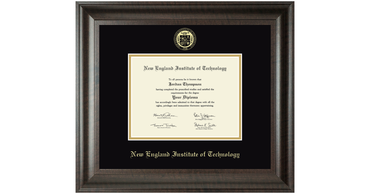Gold Embossed Diploma Frame in Acadia New England Institute of ...