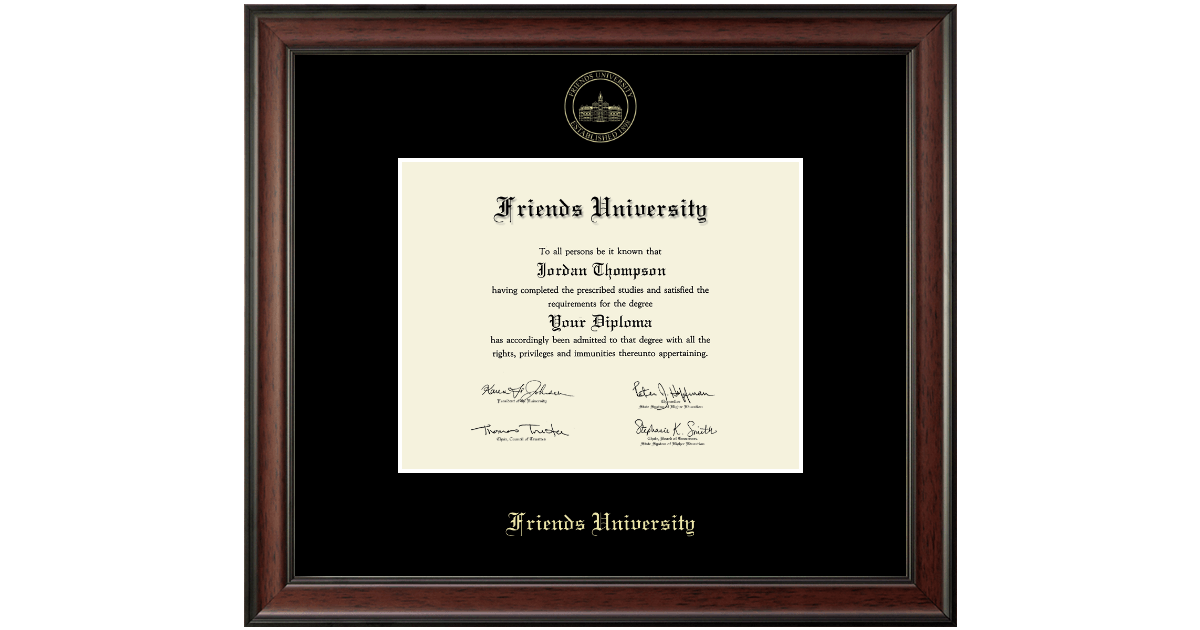 Gold Embossed Diploma Frame in Studio Friends University - Item #367394