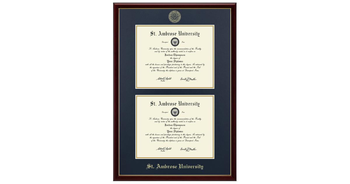 Pre-Spring Bach/Mast/PhD- Double Diploma Frame in Galleria Saint ...