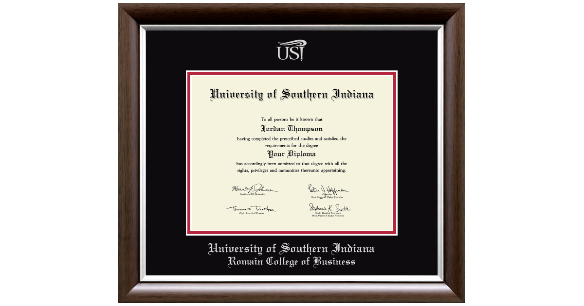 Silver Embossed Diploma Frame in Devonshire University of Southern ...