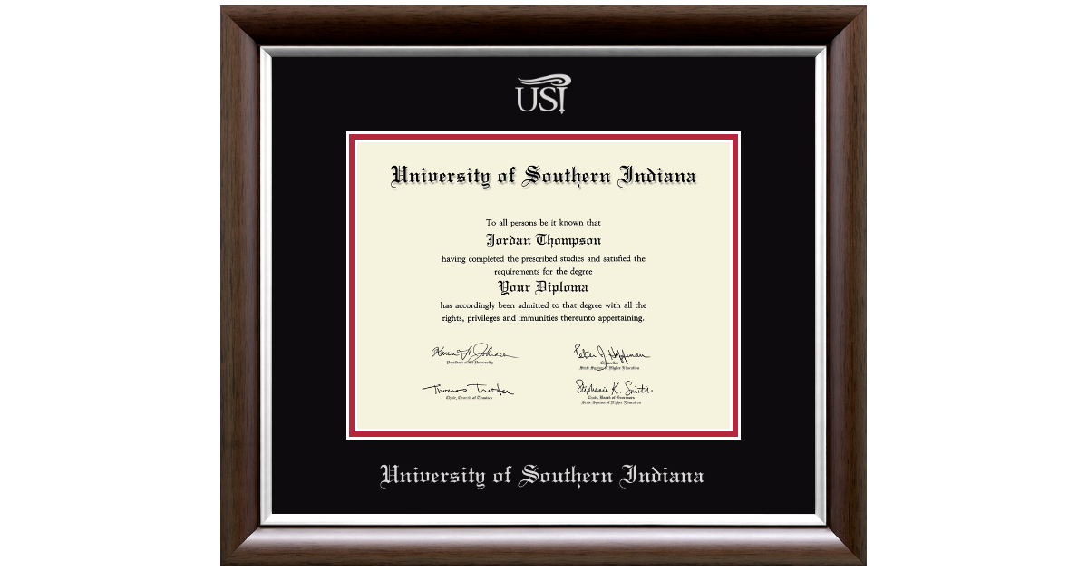 Silver Embossed Diploma Frame in Devonshire University of Southern ...