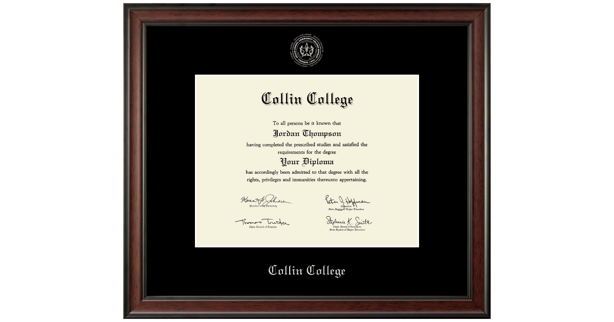 Silver Embossed Diploma Frame in Studio Collin College - Item #368527 ...