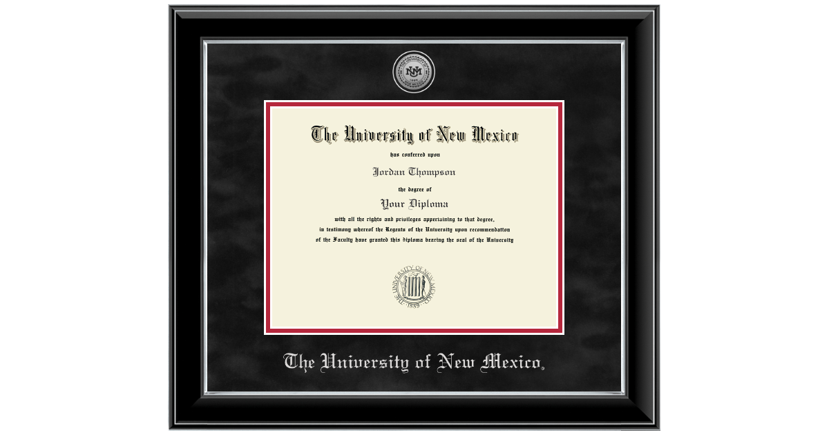 Silver Engraved Medallion Diploma Frame in Onyx Silver The University ...
