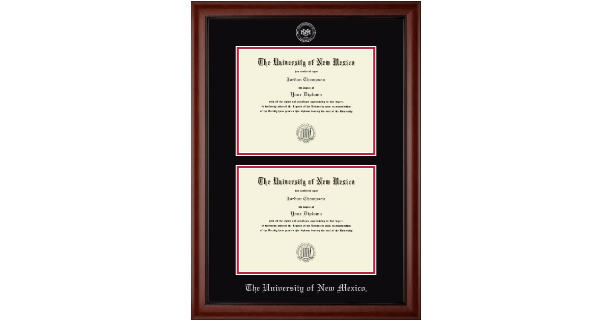 Double Diploma Frame in Cambridge The University of New Mexico - Item ...