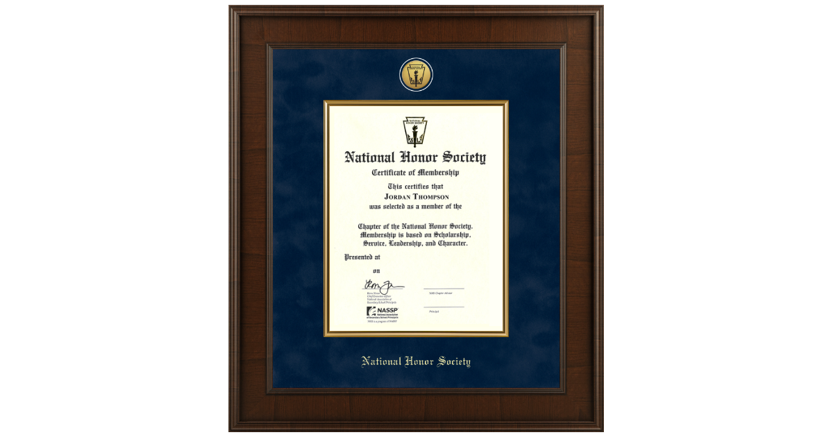 National Honor Society | Certificate Frames | Church Hill Classics