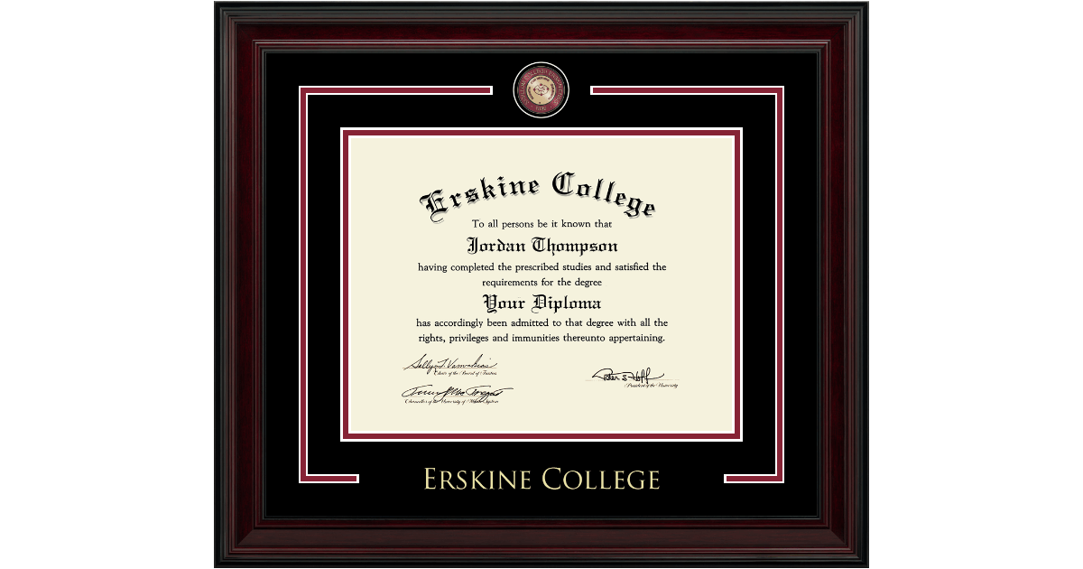 Showcase Edition Diploma Frame in Encore Erskine College - Item #369906