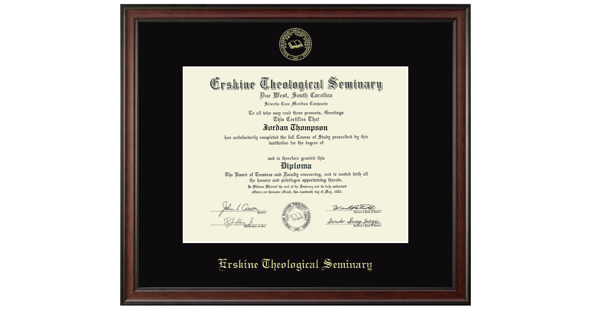 Gold Embossed Diploma Frame in Studio Erskine College - Item #369918