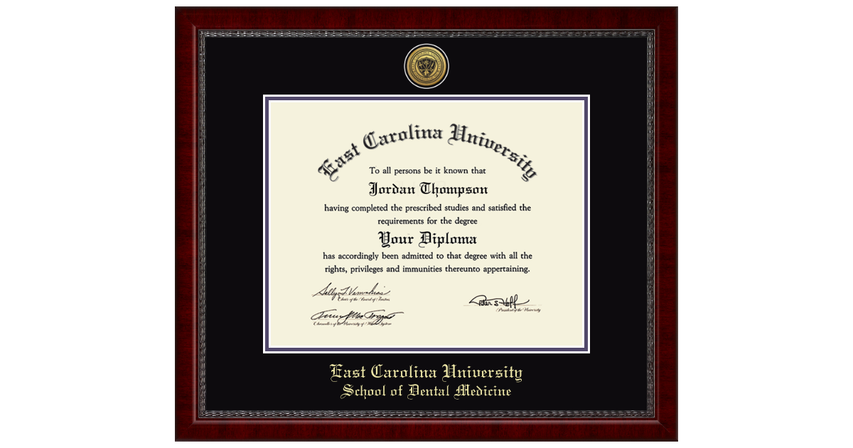Gold Engraved Medallion Diploma Frame in Sutton East Carolina ...