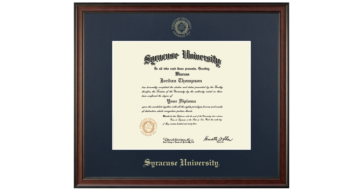 PhD - Gold Embossed Diploma Frame in Studio Syracuse University - Item ...