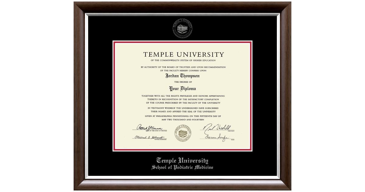 Pre-Spring 2023- Silver Embossed Diploma Frame in Devonshire Temple ...