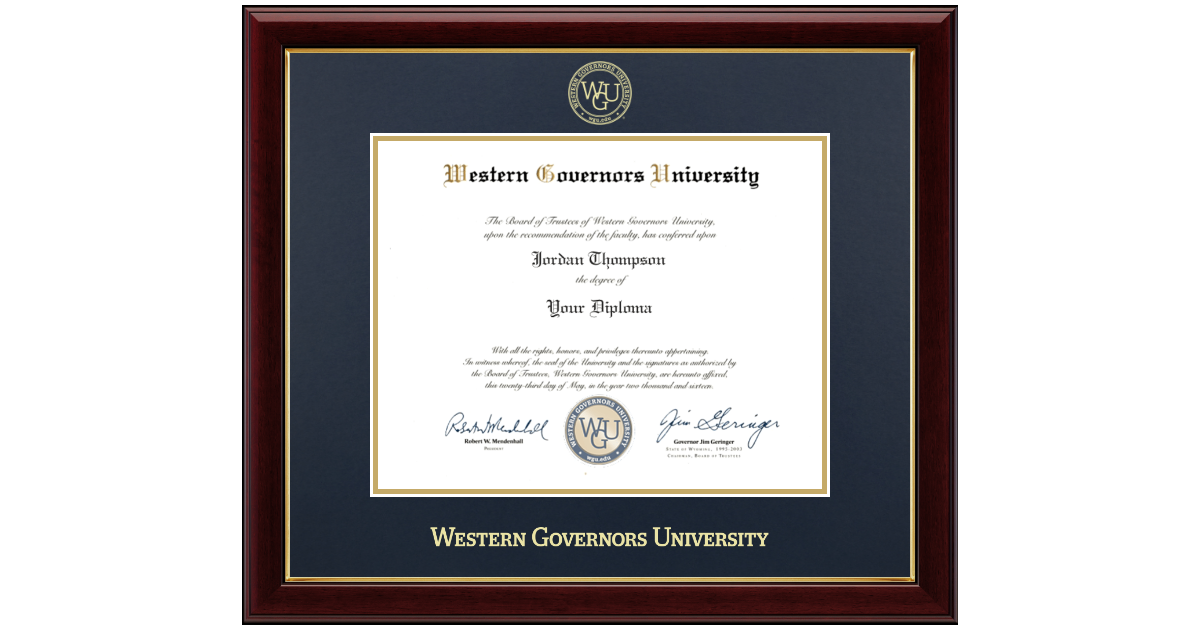 11x14 Optional Size- Gold Embossed Diploma Frame in Gallery Western ...