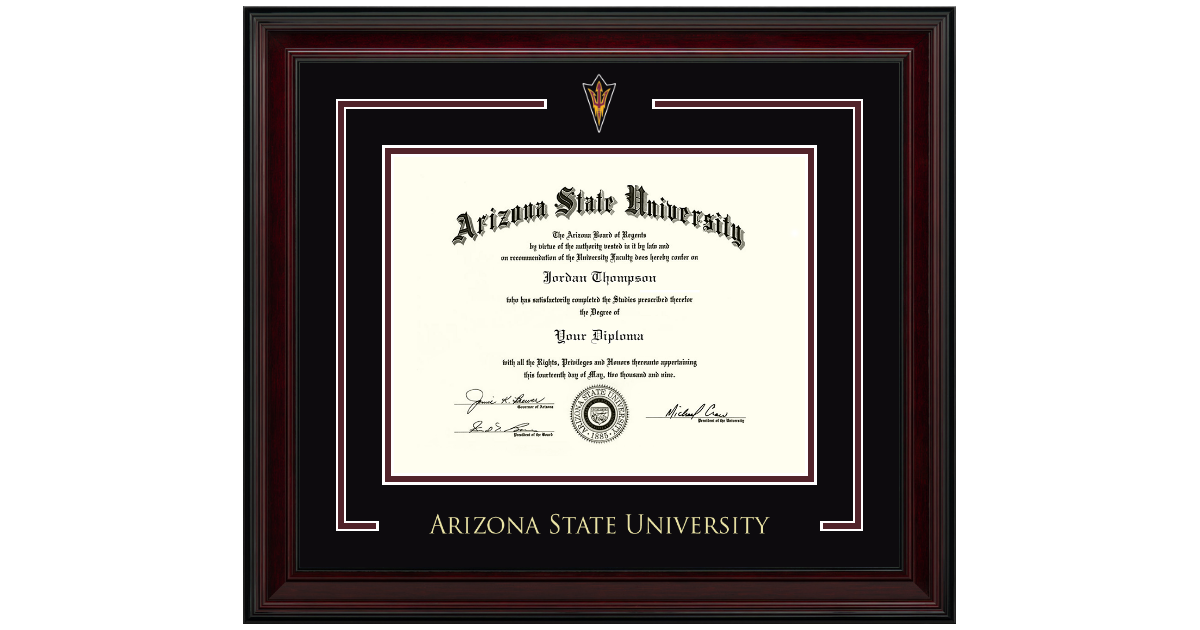 Spirit Medallion Diploma Frame in Encore Arizona State University ...
