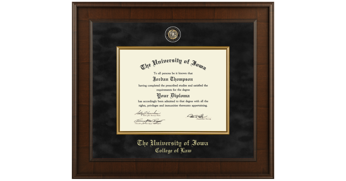 UI Law Diploma Frames | Church Hill Classics