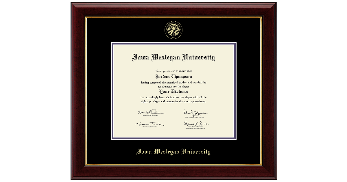 Gold Embossed Diploma Frame in Gallery Iowa Wesleyan University - Item ...