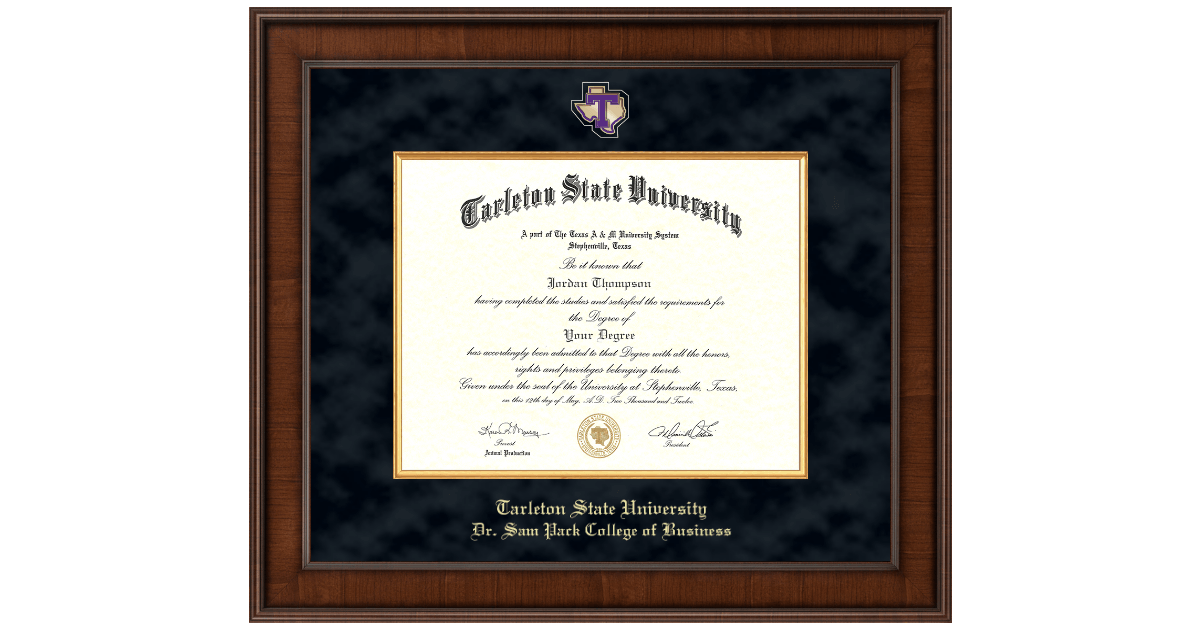 Presidential Masterpiece Diploma Frame in Madison Tarleton State ...