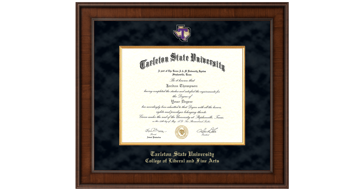 Presidential Masterpiece Diploma Frame in Madison Tarleton State ...