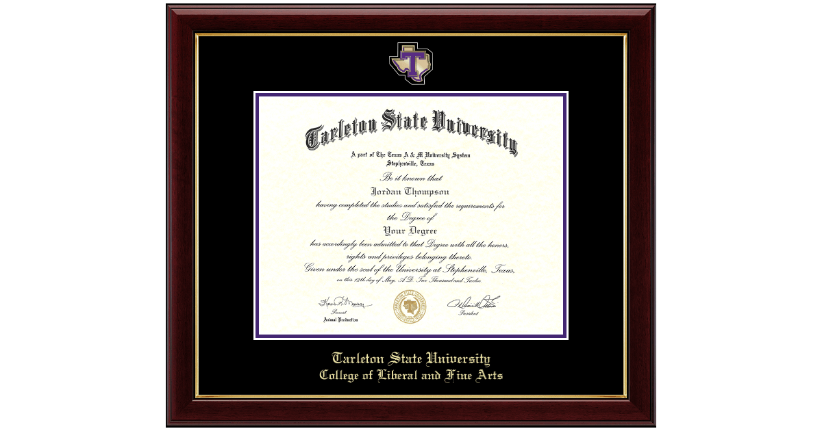 Masterpiece Medallion Diploma Frame in Gallery Tarleton State ...