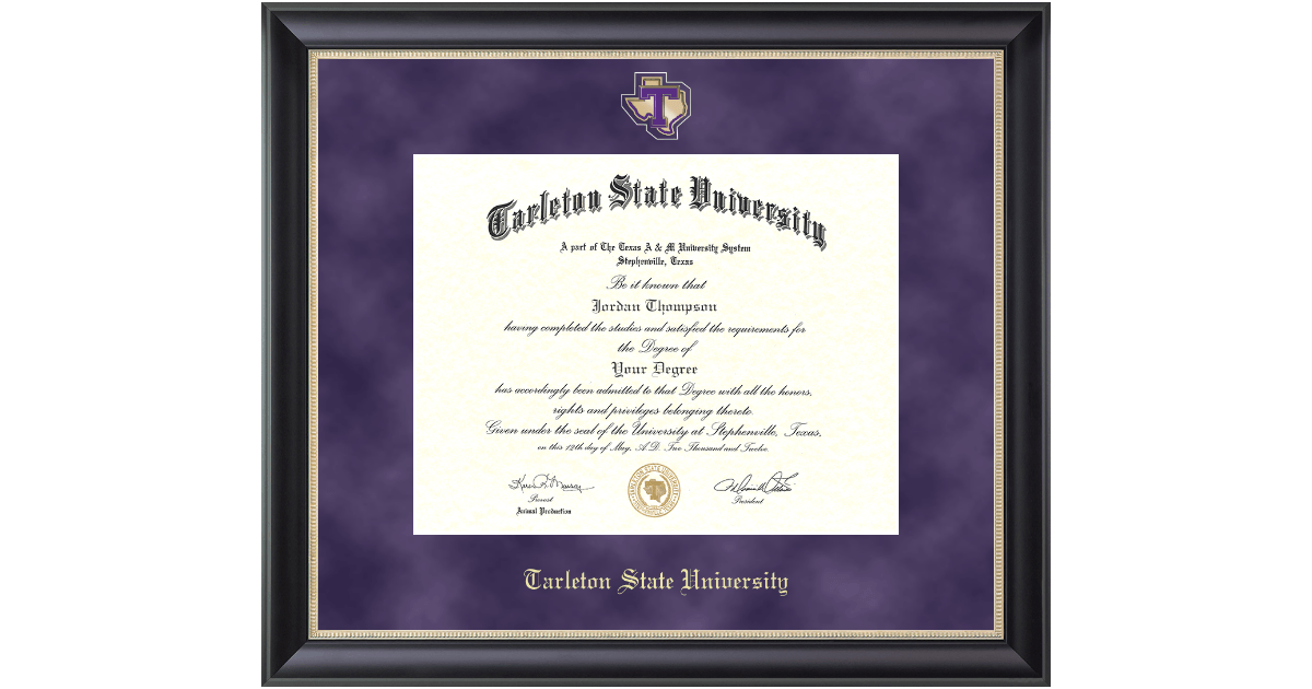 Regal Edition Diploma Frame in Noir Tarleton State University - Item ...