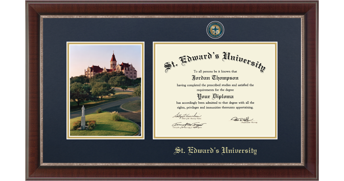 Campus Scene Masterpiece Diploma Frame in Chateau St. Edward's ...