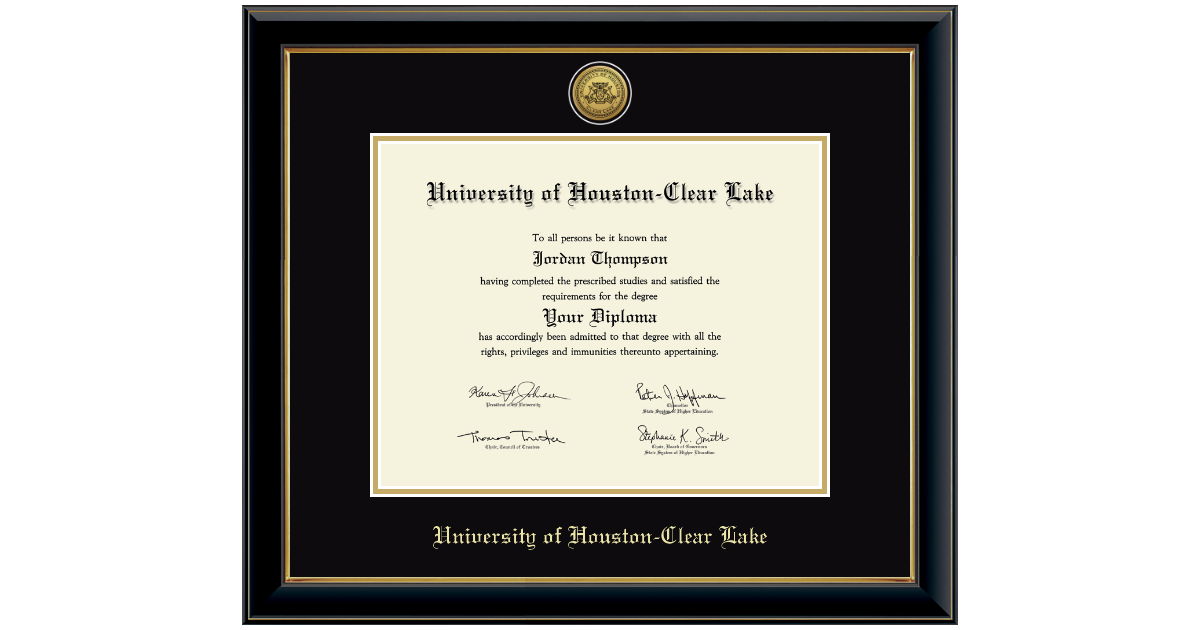 Gold Engraved Medallion Diploma Frame in Onyx Gold University of ...