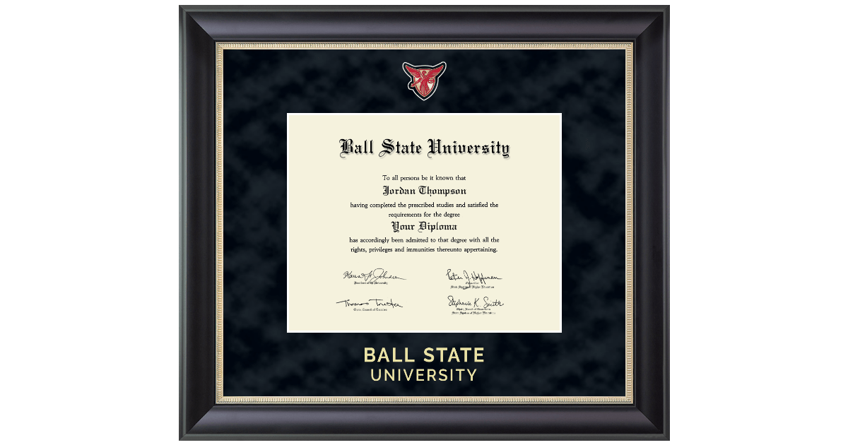 Regal Edition Diploma Frame in Noir Ball State University - Item ...