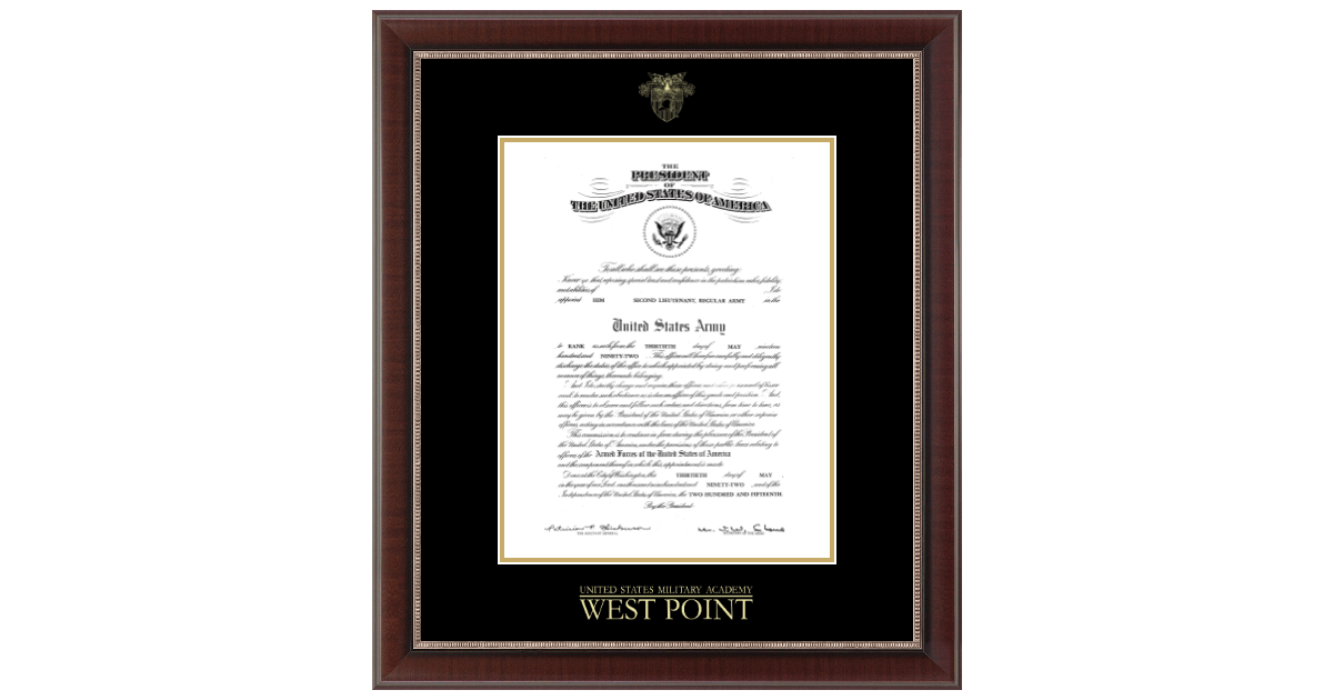 Gold Embossed Commission Certificate Frame in Chateau United States ...