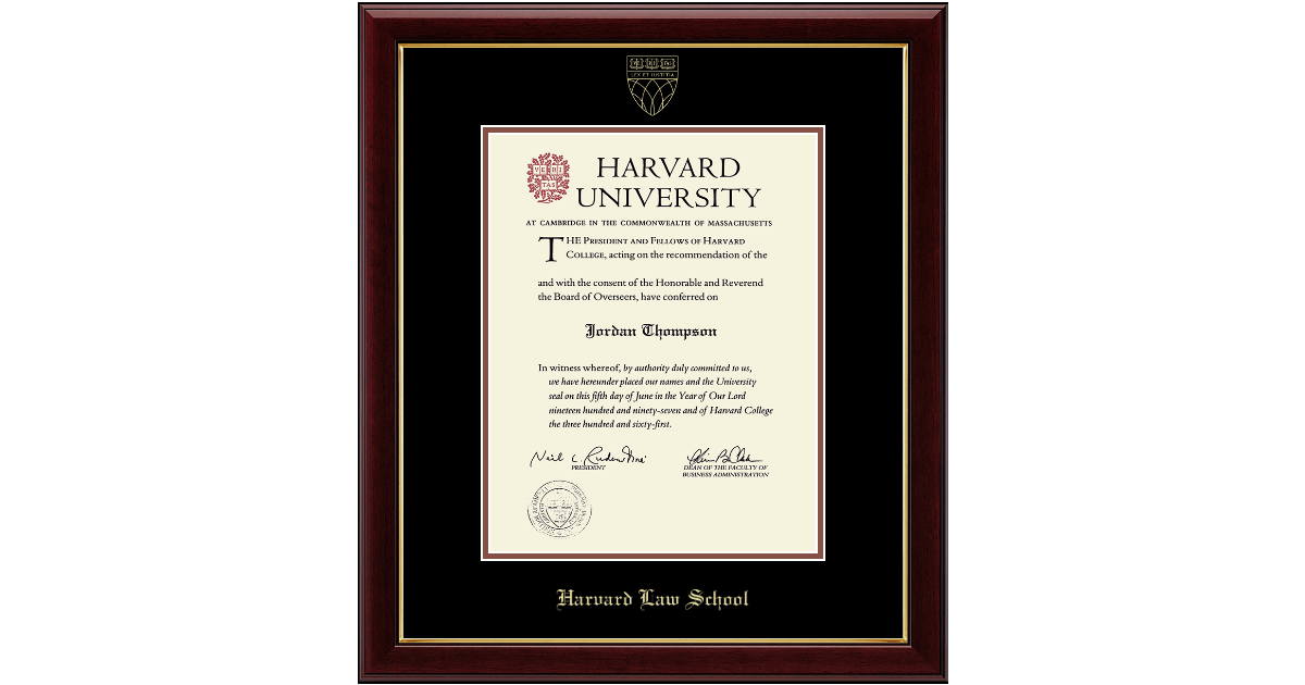 Gold Embossed Diploma Frame in Gallery Harvard University - Item #379452 from Harvard COOP Mail ...