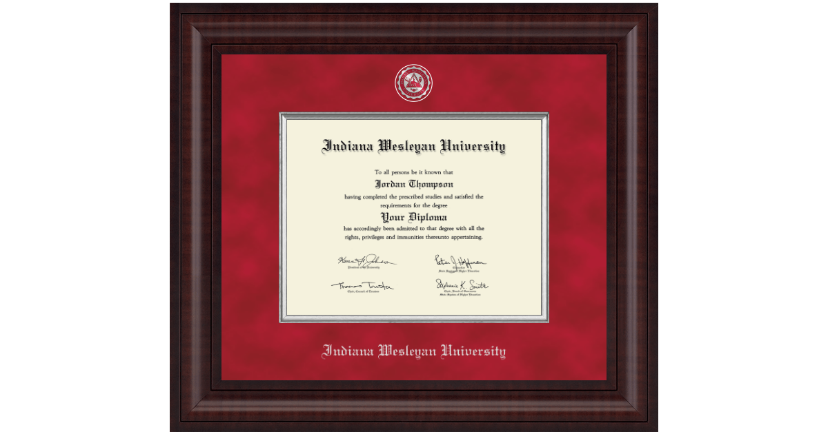 Presidential Masterpiece Diploma Frame in Premier Indiana Wesleyan ...