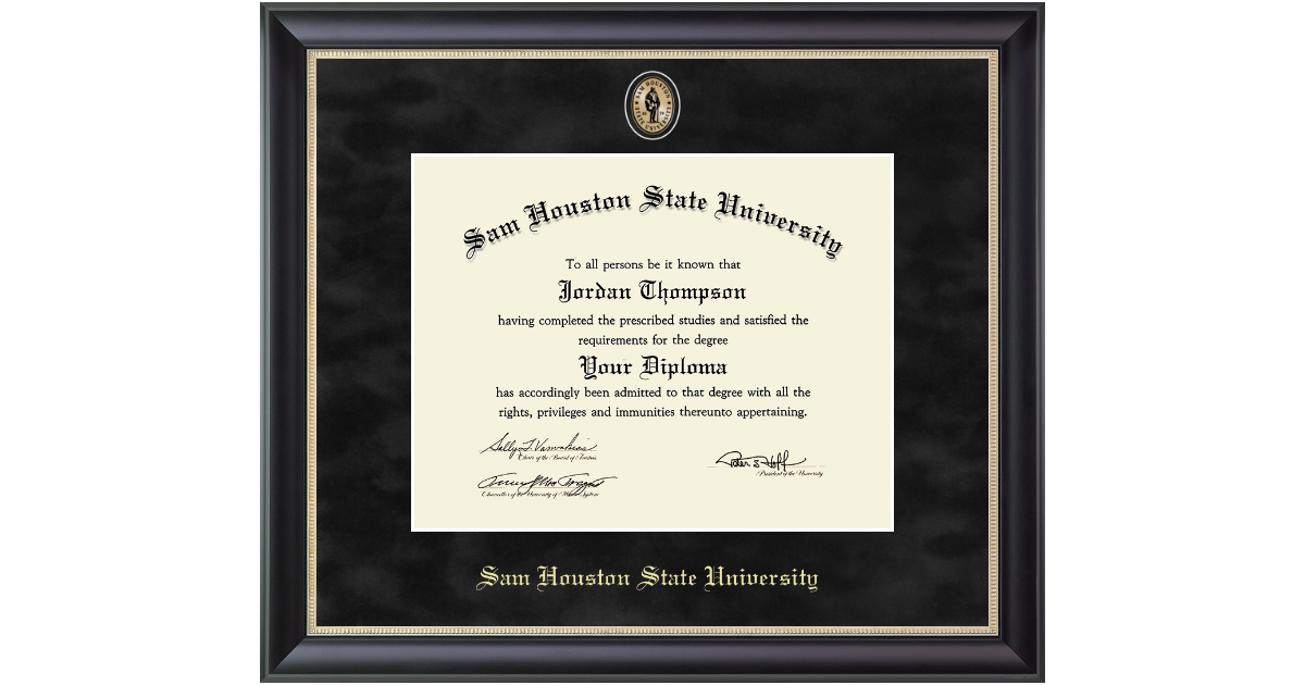 Regal Edition Diploma Frame in Noir Sam Houston State University - Item ...