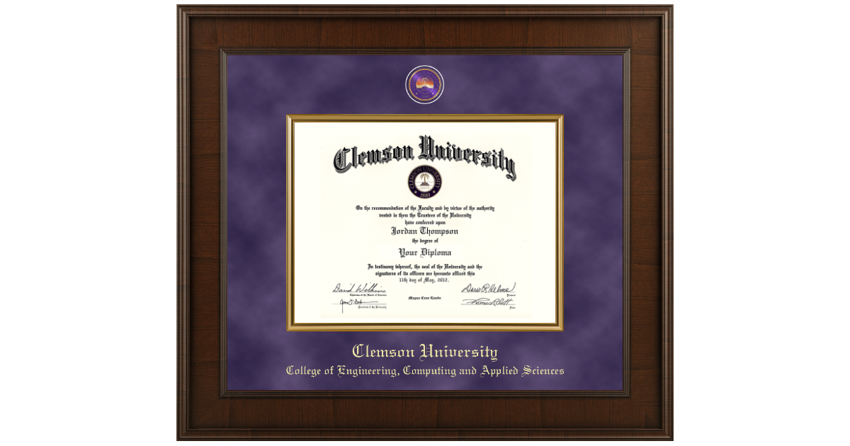 Presidential Masterpiece Diploma Frame in Madison Clemson University ...