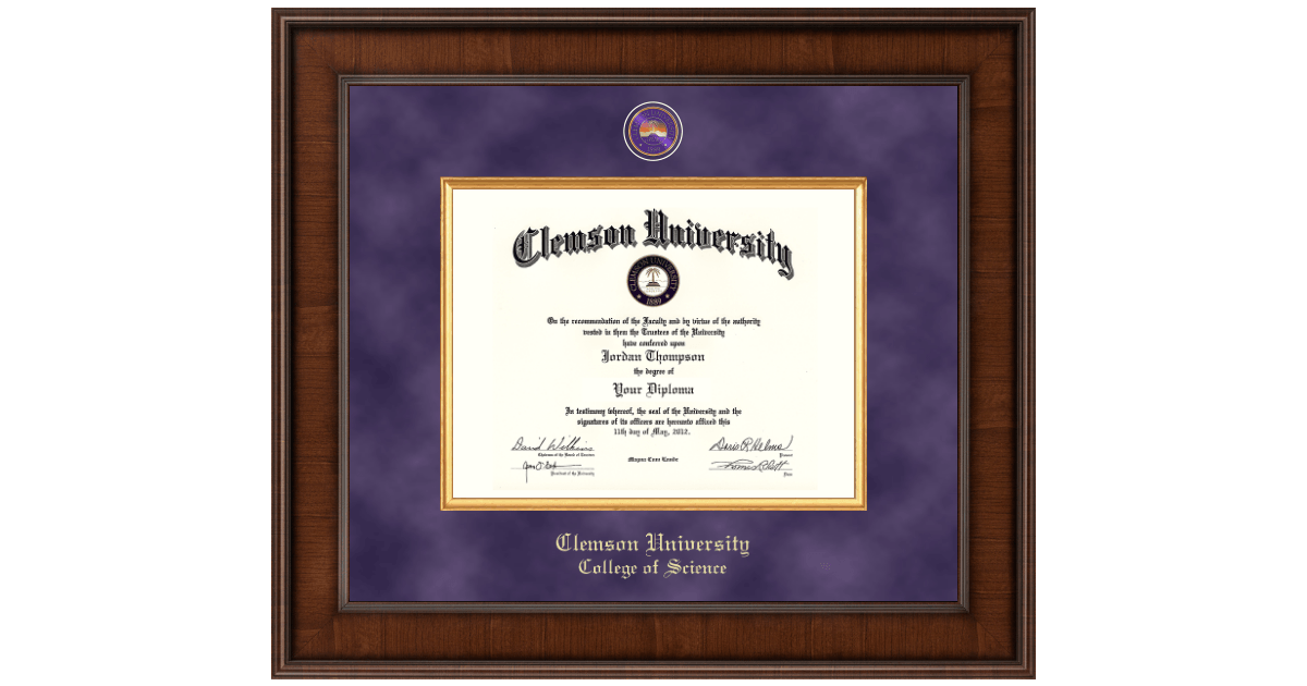 Presidential Masterpiece Diploma Frame in Madison Clemson University ...