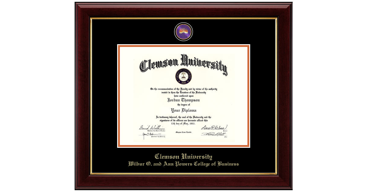 Masterpiece Medallion Diploma Frame in Gallery Clemson University ...