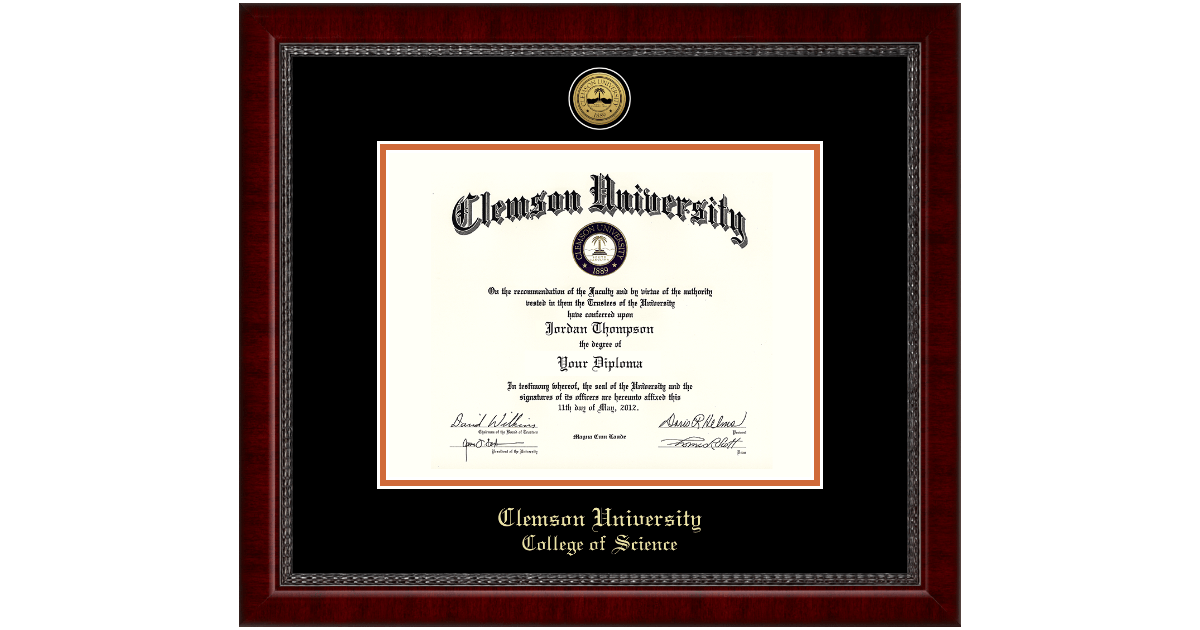 Gold Engraved Medallion Diploma Frame in Sutton Clemson University ...
