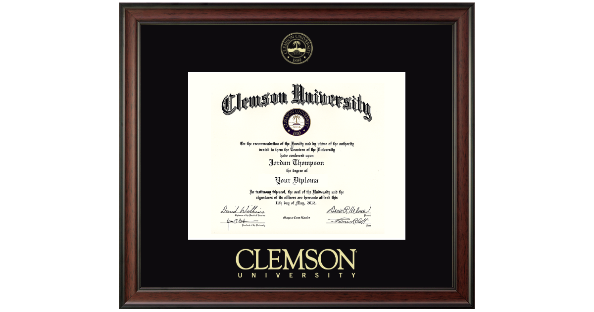 Gold Embossed Diploma Frame in Studio Clemson University - Item #384990 ...