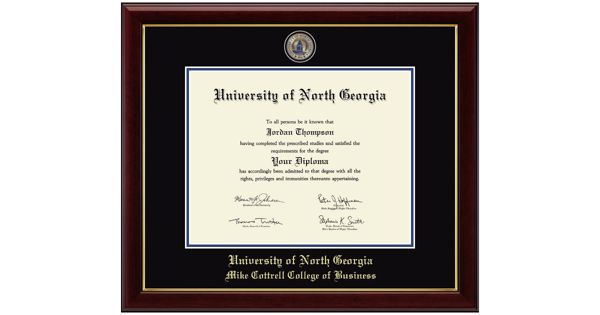 Masterpiece Medallion Diploma Frame in Gallery University of North ...