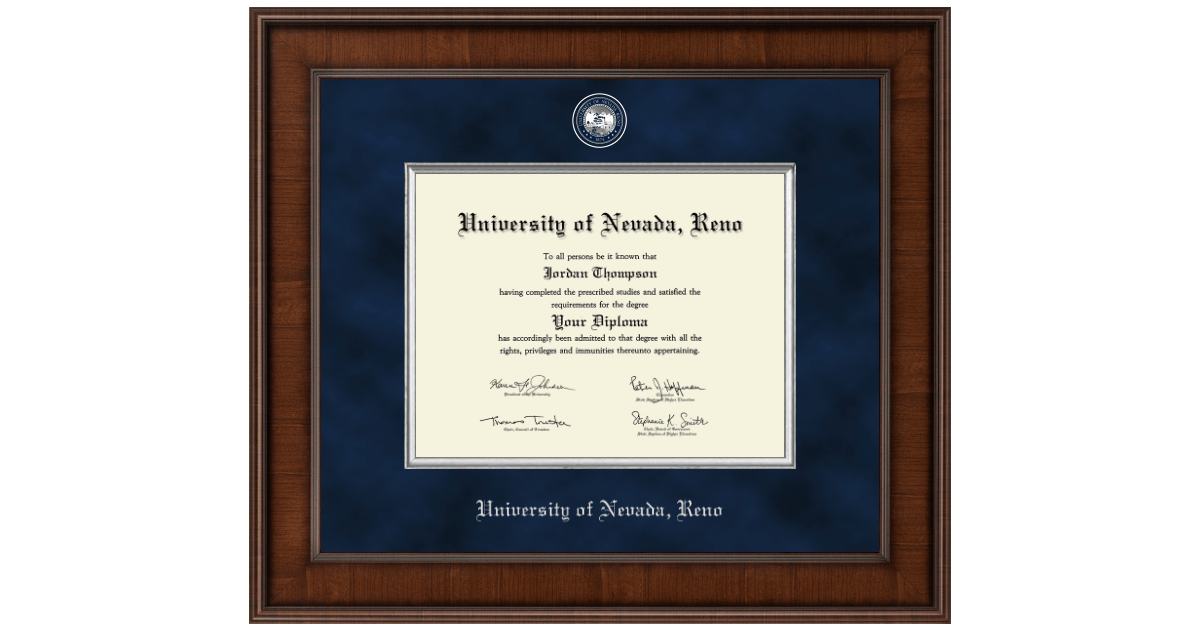 University of Nevada Reno Diploma Frame | Church Hill Classics