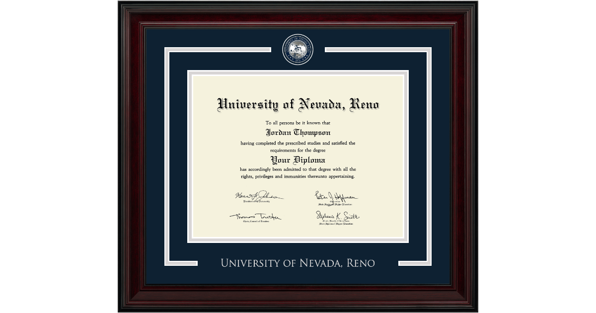 Showcase Edition Diploma Frame in Encore University of Nevada Reno ...