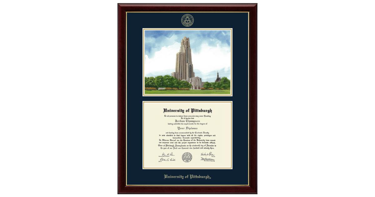 Professional Degree- Campus Scene Diploma Frame in Gallery University ...