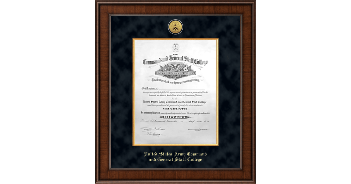 United States Army Command and General Staff College - Diploma Frames ...