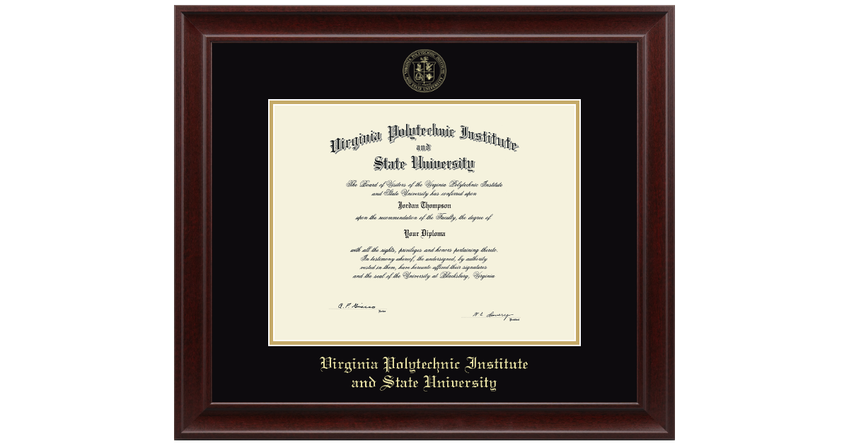 Pre-Spring 2024- Masters/PhD- Gold Embossed Diploma Frame in Rainier ...