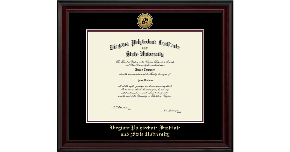Pre-Spring 2024- Masters/PhD- Gold Engraved Medallion Diploma Frame in ...