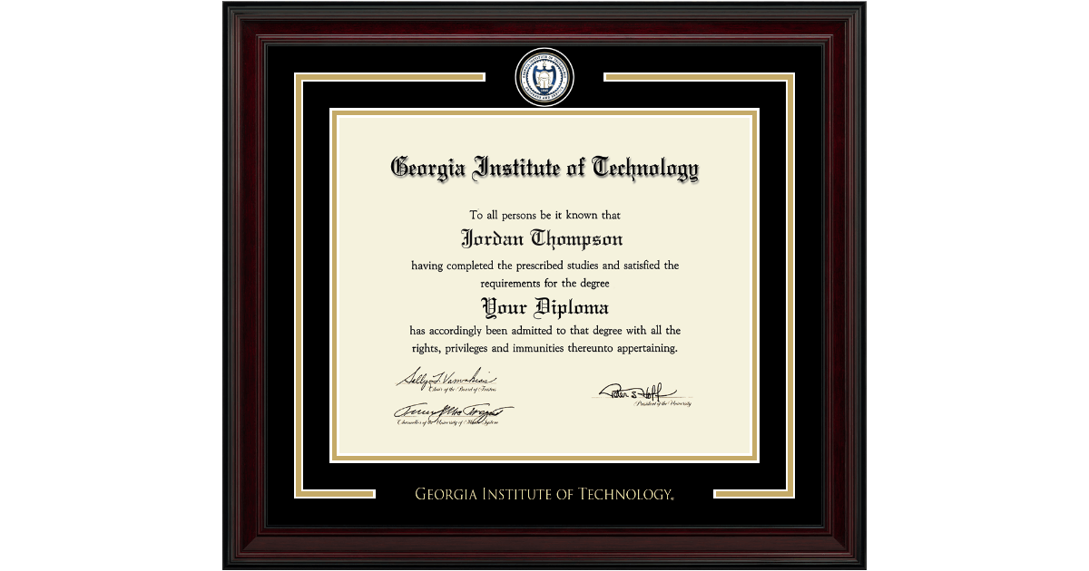 Showcase Edition Diploma Frame in Encore Georgia Institute of ...