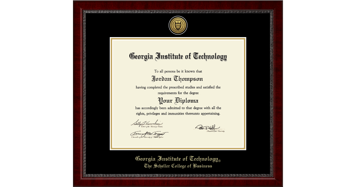 Gold Engraved Medallion Diploma Frame in Sutton Georgia Institute of ...