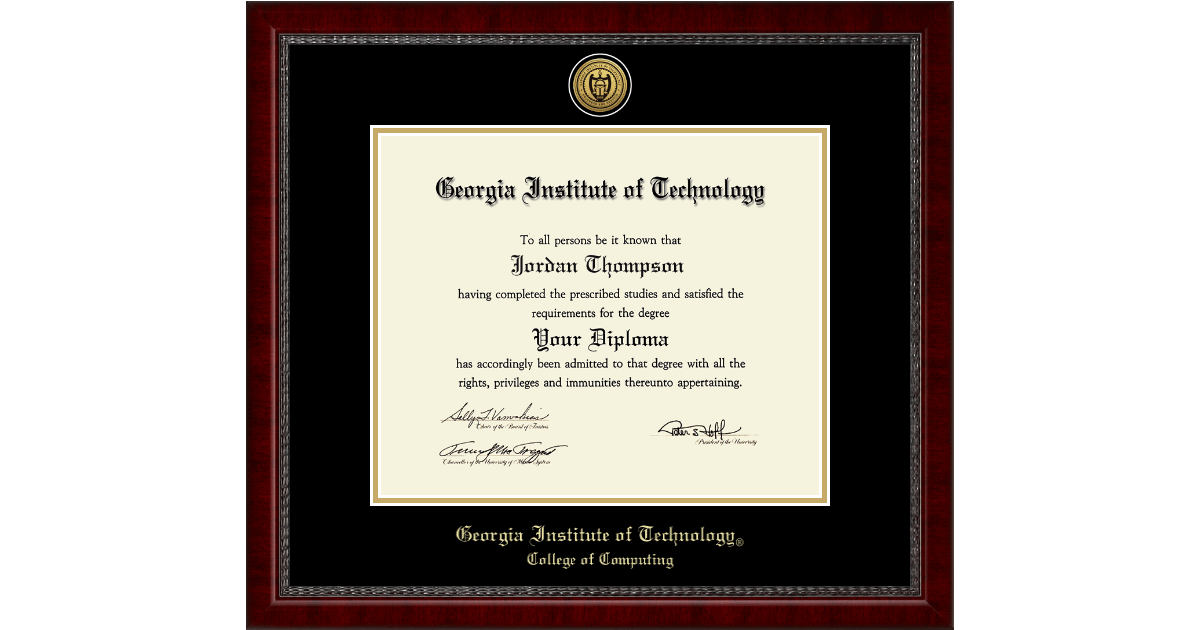 Gold Engraved Medallion Diploma Frame in Sutton Georgia Institute of ...