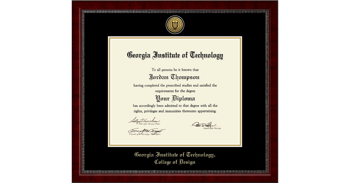 Gold Engraved Medallion Diploma Frame in Sutton Georgia Institute of ...