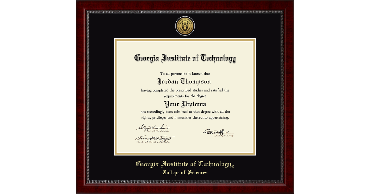 Gold Engraved Medallion Diploma Frame in Sutton Georgia Institute of ...